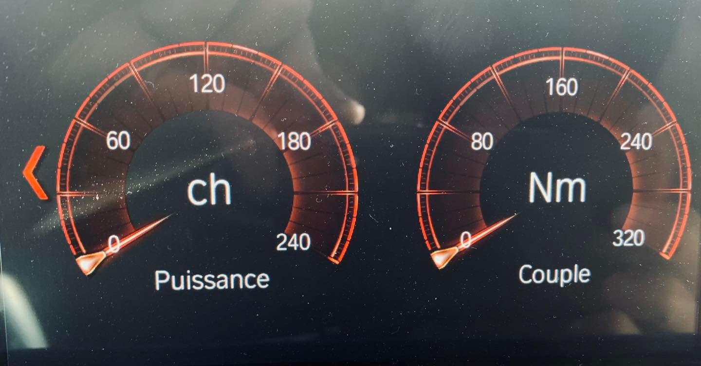 Bmw équipée du Sport Display